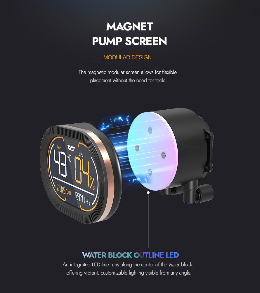 darkFlash DH360D All-in-One 360mm Liquid CPU Cooler CPU support socket LGA 115x / 1200 / 1700 ...